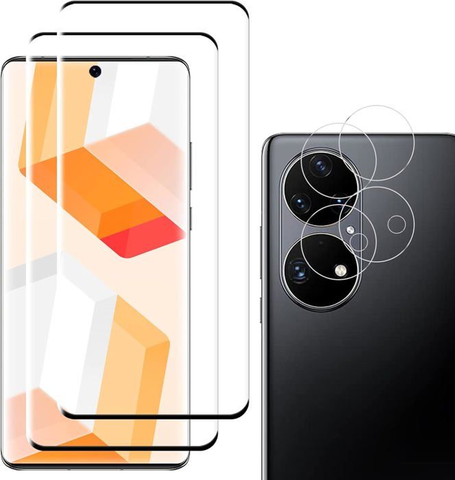 Verre Trempé Huawei P50 Pro 5G Film Protection écran 2 Verre Trempé+2 ...