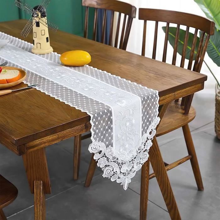 Chemin de Table en Dentelle 30x180cmYSTP Chemin de Table en Tissu de ...