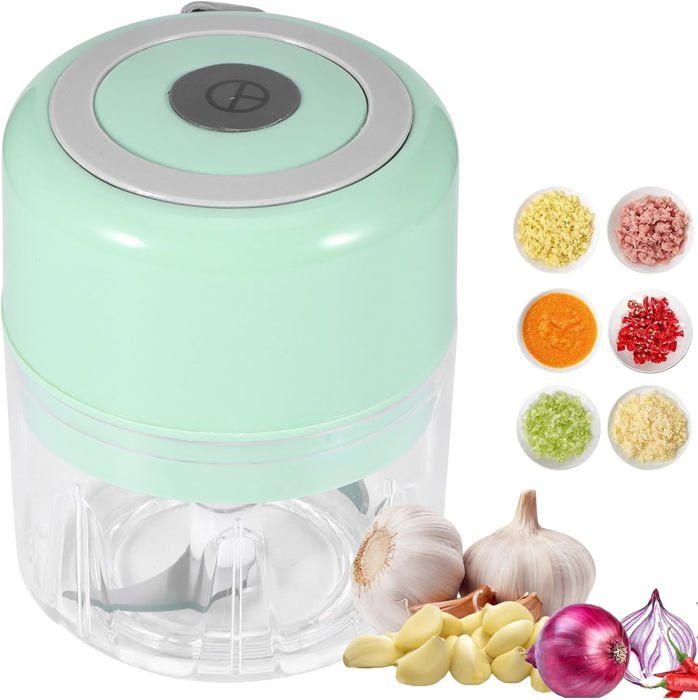 Mixeur Electrique, Hachoir Oignon 250ml Avec Charge USB Hachoir ...
