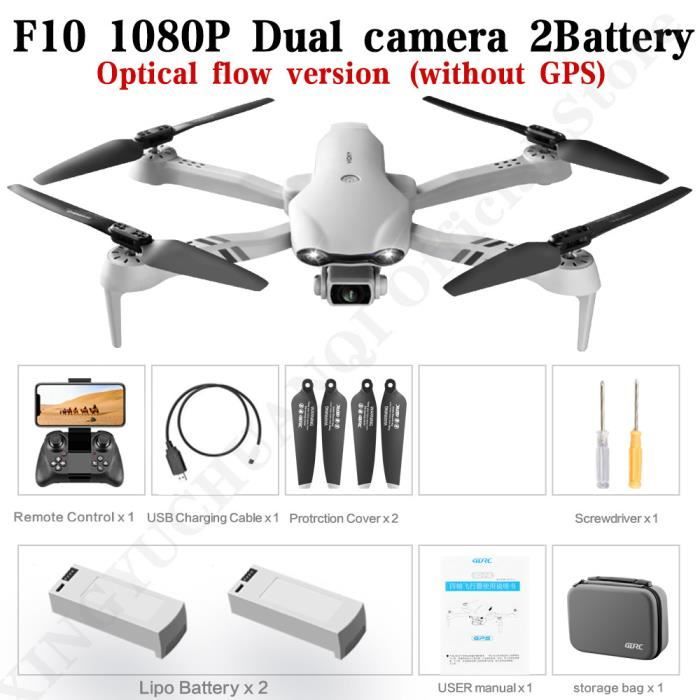F10-1080P-2B-sac - Drone Professionnel 4k Gps 5g Wifi 6k Hd, Caméra Rc ...
