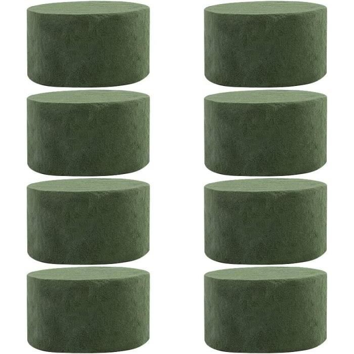 8 blocs de mousse florale ronds,8 pièces de fleurs fraîches et sèches ...