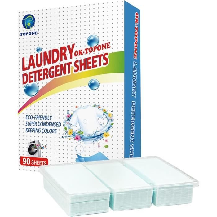 90 Feuilles De Linge Détergent Comprimés De Blanchisserie Naturels ...