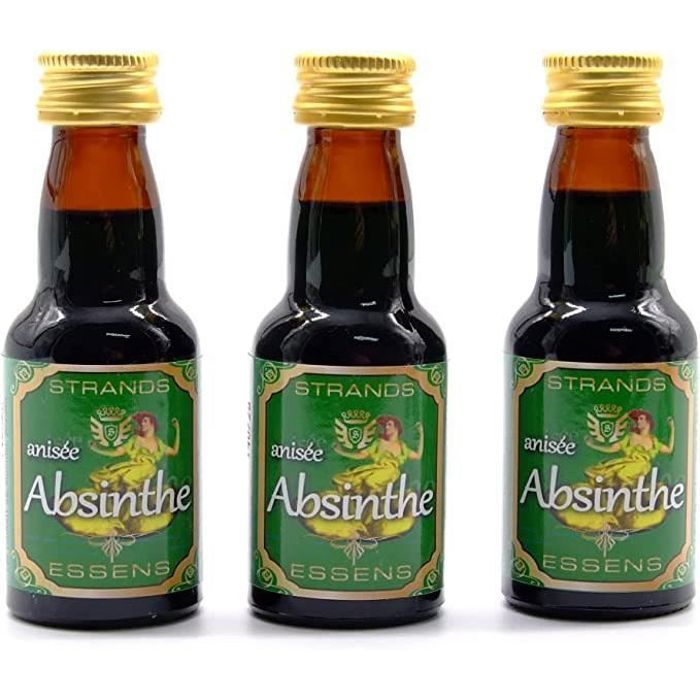 Absinthe 3x25 ml - sans alcool | Essence de Vodka | Arôme pour gâteau ...