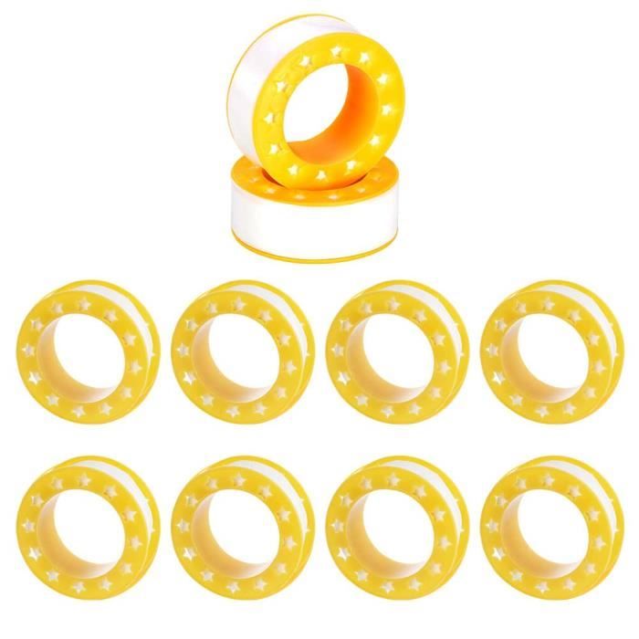 10 Rouleaux PTFE Ruban Adhésif Ruban d'étanchéité Plomberie 15mm*10m ...