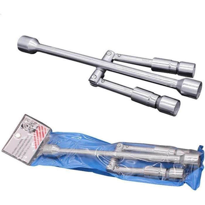Clé à douille Clé croix 4 Way pliante Clé Outils de réparation des ...