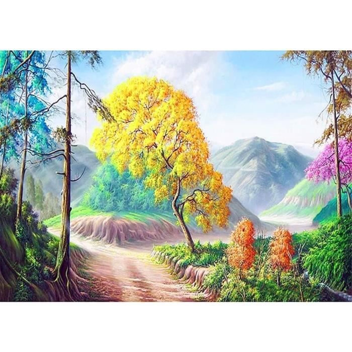 Diy 5D Diamant Peinture Complte Foret Point De Croix Kit Adultes ...