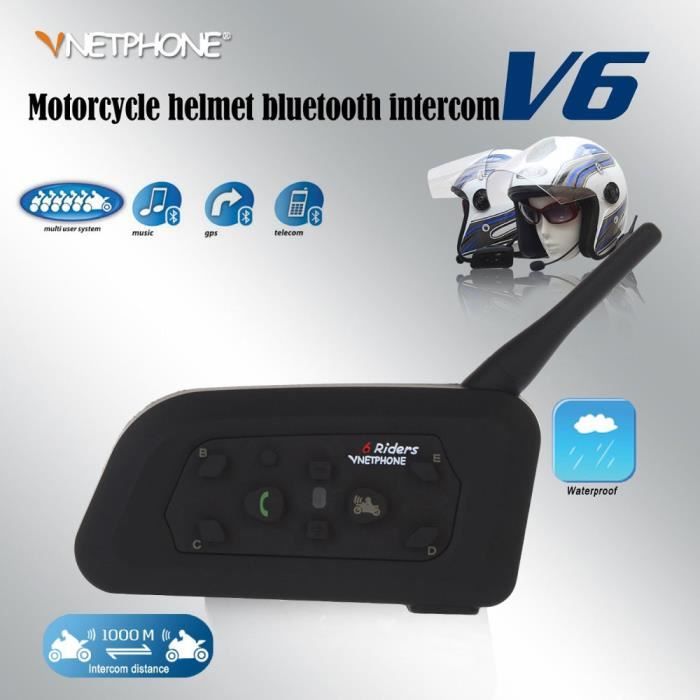 Communication - CB,Vnetphone-oreillette Bluetooth V6 Multi BT pour moto ...