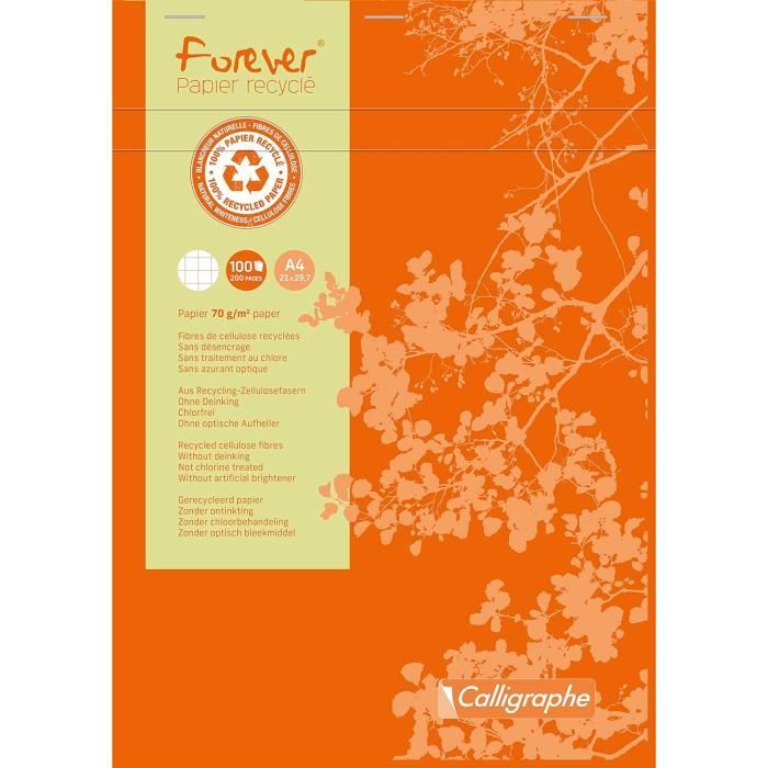 Calligraphe 17254C Un Bloc De Bureau Agrafé En-Tête Forever Orange - A4 ...