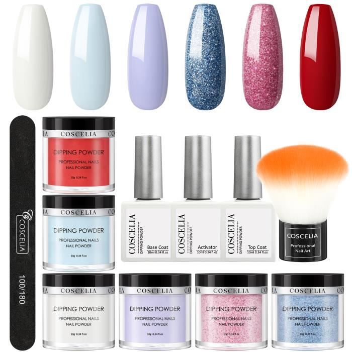 Dip Powder Poudre Kit 6 Couleurs Acrylique Dip Powder Avec Base Top ... Dip Powder Poudre Kit 6 Couleurs Acrylique Dip Powder Avec Base Top ...