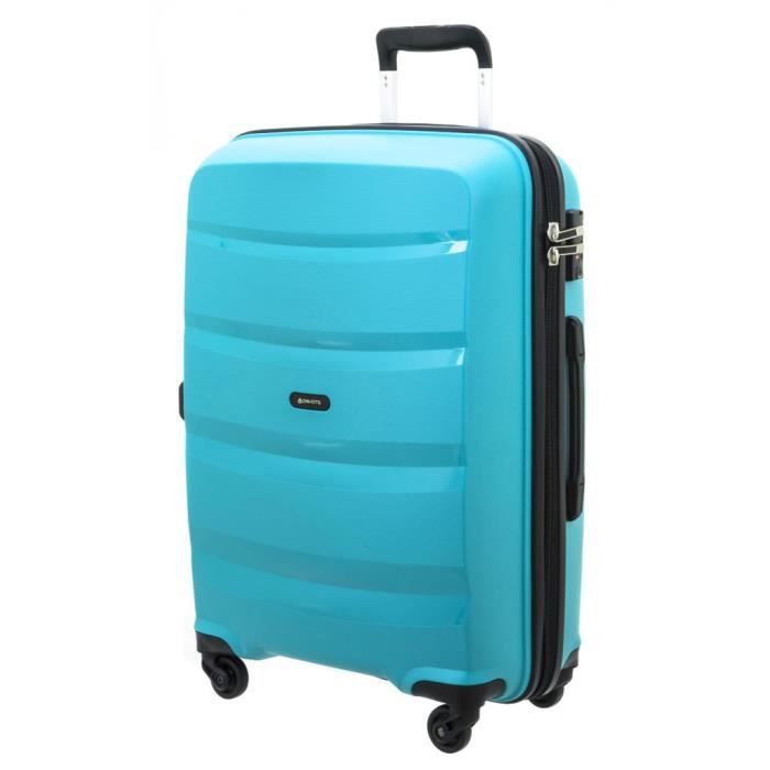 Valise trolley coque polypropylène 'Davidt's' turquoise - 66x45x26 cm ...