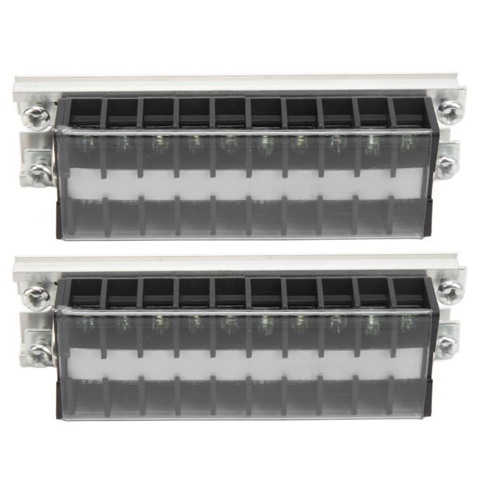 Bornier Double Rangée 660V 15A 10 Positions Avec Couvercle (T1510 ...