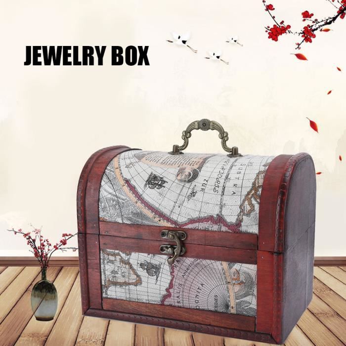 Boîte à bijoux Vintage Anneau Boucles D'oreilles Pendentif Collier ...