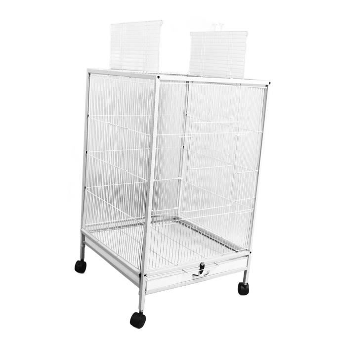 Cage à oiseaux - ESTINK - Modèle en métal - Antirouille - 46 x 46 x 73 ...