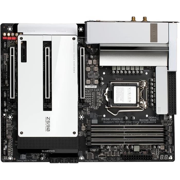 GIGABYTE Z590 Vision D Carte mere Intel Z590 Express LGA 1200 ATX Noir ...