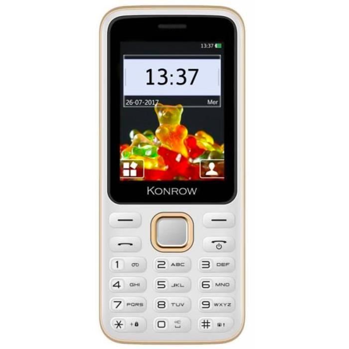 Mobile Phone Konrow Sweet Débloqué 2G (Ecran : 2,4 - 32 Mo - Double SIM ...