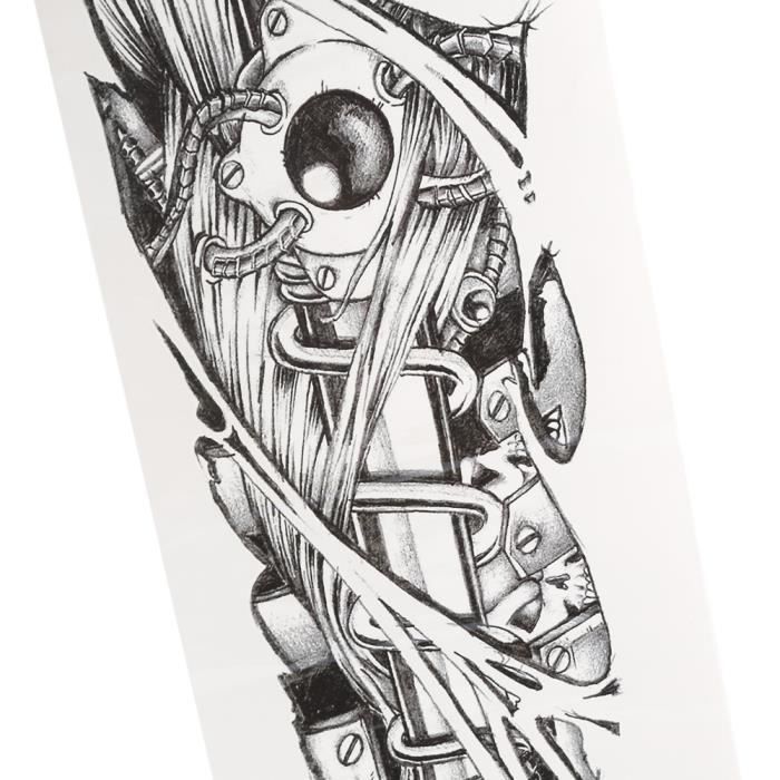 Tatouage temporaire faux bras complet cou corps Art tatouage transfert ...