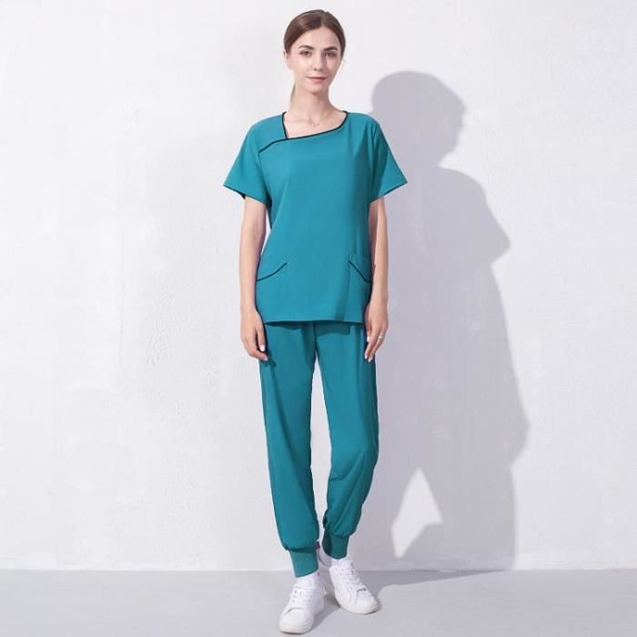 BLOUSE PROFESSIONNELLE Tshirt + Pantalon Uniforme d'infirmière Travail ...