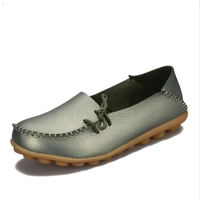 Loafer femmes Cuir perforé Confortable Nouvelle Mode Respirant ...