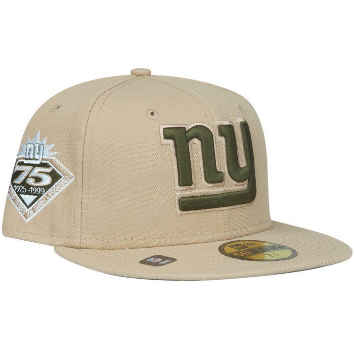 New Era 59Fifty Fitted Cap ANNIVERSARY NFL Teams beige rifle New york ...