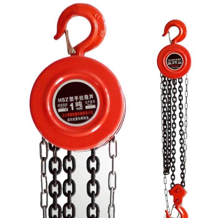 1T Palan à chaîne Ascenseur de levage de grue - Ф 6mm Chaîne - H 2.4M ...
