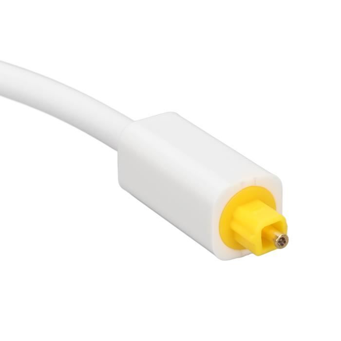 Répartiteur de câble optique 1 en 2 sorties son surround 15 cm Blanc ...
