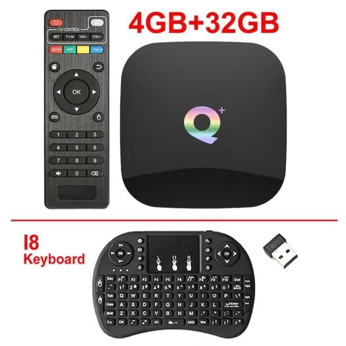 Boîtier Smart TV - RNCYN - Q Plus - Android 9.0 - 4 Go RAM - 64 Go - 6K ...