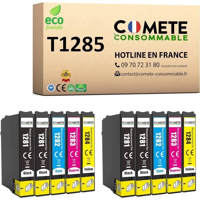 Comete, Marque Française - T1285-10 Cartouches Encre Compatible Avec ...