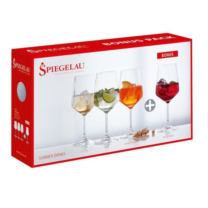 Spiegelau Summer Drinks Set/4 Bonus Pack 4670171 - Cdiscount Au quotidien