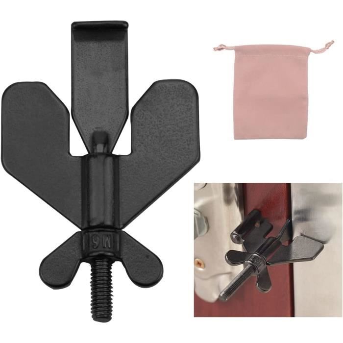 Verrou de porte portable noir - Verrou de sécurité supplémentaire et de ...