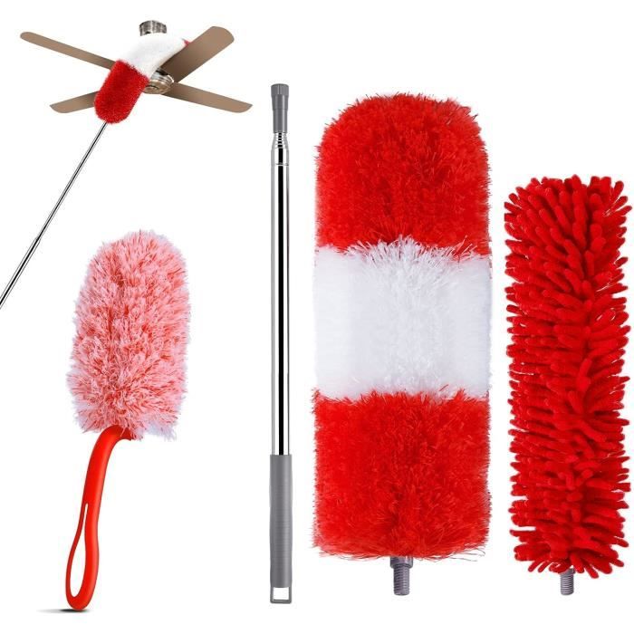Plumeau Poussière, Plumeau Microfibre Avec Télescopique Poignée En Inox ...