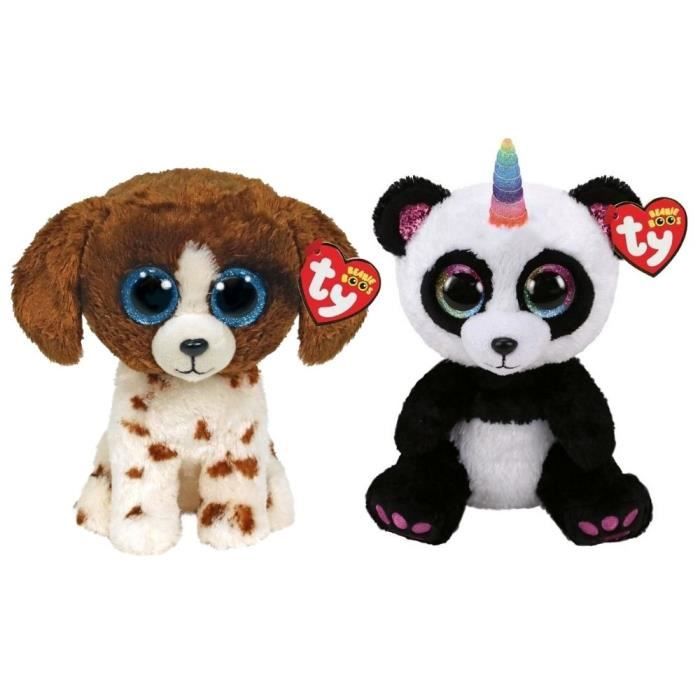 Ty - Peluches - Beanie Buddy - Muddles Chien & Paris Panda - Cdiscount ...