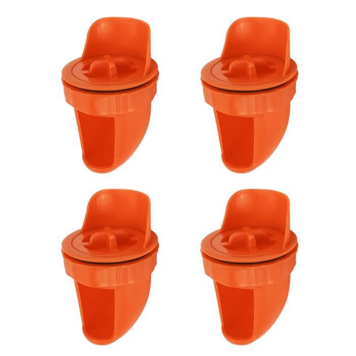 (Orange)4 Sets DIY Chicken Feeder Rain Proof Poultry Feeder Port ...