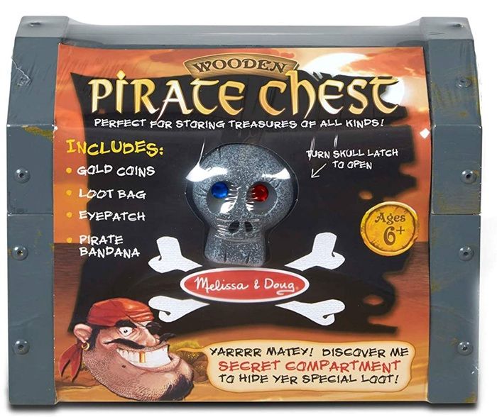Coffre de Pirate en Bois - MELISSA & DOUG - Avec Accessoires et ...