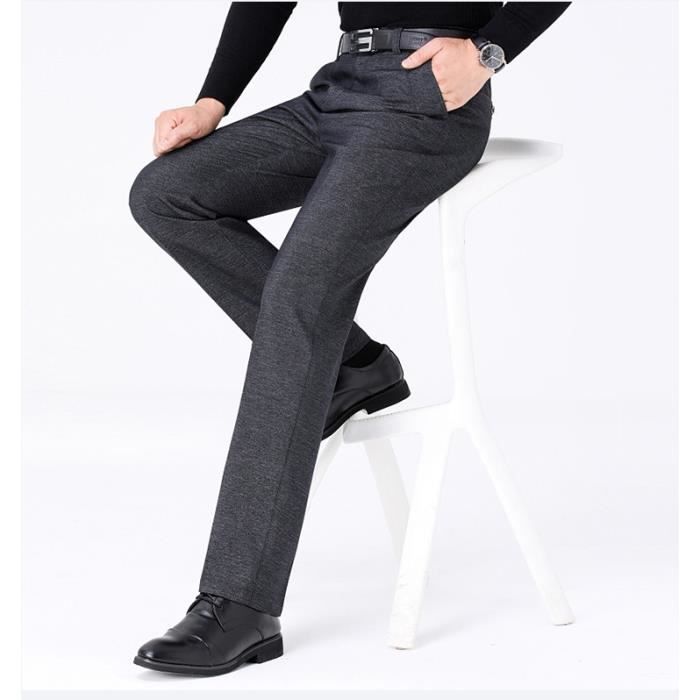 Pantalon Homme Hiver Regular Droite Doublé Polaire - INSFITY - Taille ...