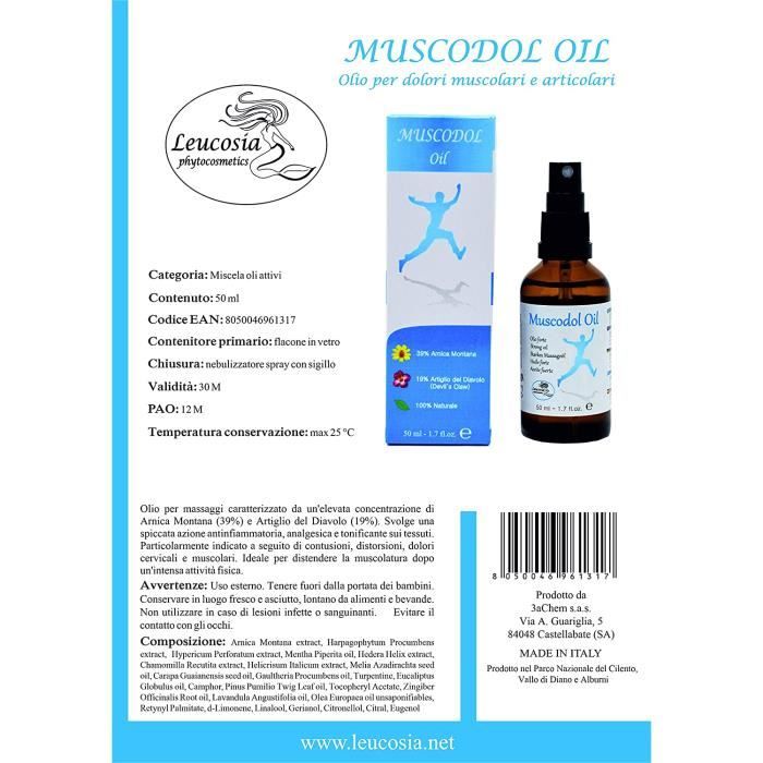 Muscodol Oil Huile forte pour les douleurs musculaires et articulaires ...