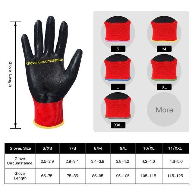 GANT DE CHANTIER,Grey-3 pairs-S--Gants de travail avec revêtement ...