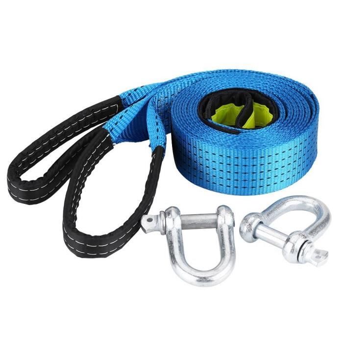 Tbest Câble de remorquage Corde Remorquage de Voiture avec Crochets à ...