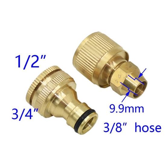 Tuyau d'arrosage,Raccord rapide pour tuyau d'arrosage,filetage femelle en laiton 1-2-3-4-3-8-1-2 ...