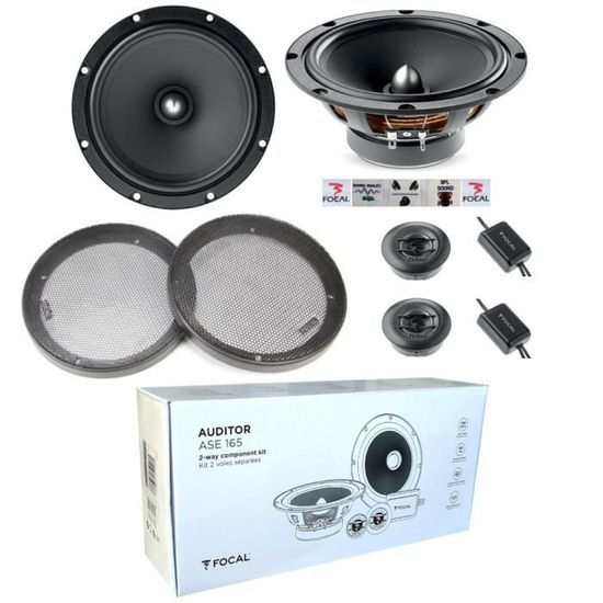 1 kit 2 voies FOCAL AUDITOR ASE-165 ASE165 6.5" 165 mm 16.5 cm 60 watt rms 120 watt max 4 ohm 91 ...