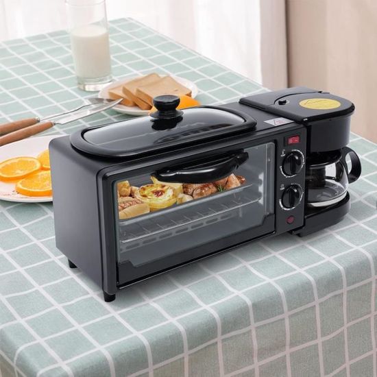 Machine À Petit-Déjeuner 3 En 1 - Mini Four Grille-Pain - Contrôle Du ...