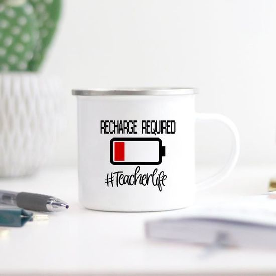 BOL,XH847-A015WH-8-360ML--Tasses à café en émail avec poignée pour ...