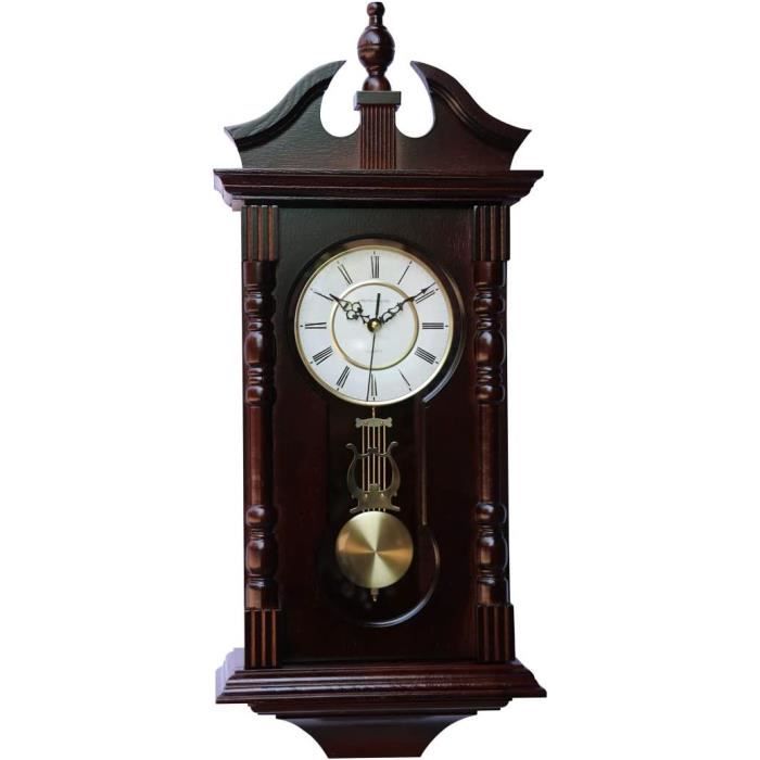 Horloge murale en bois avec carillon Pendule traditionnelle en bois Un ...