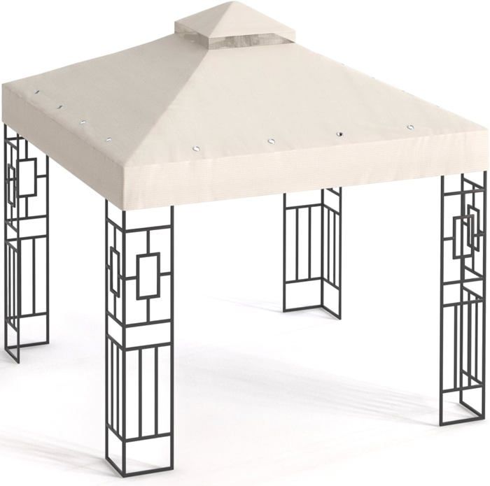 Toile de Toit de Rechange pour Pavillon Tonnelle Tente 3 x 3 m - Double ...