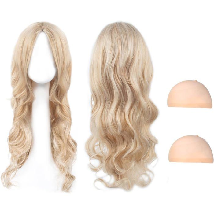 Golden Wave longue perruque, perruques bouclées pour femmes, femmes, 27 ...