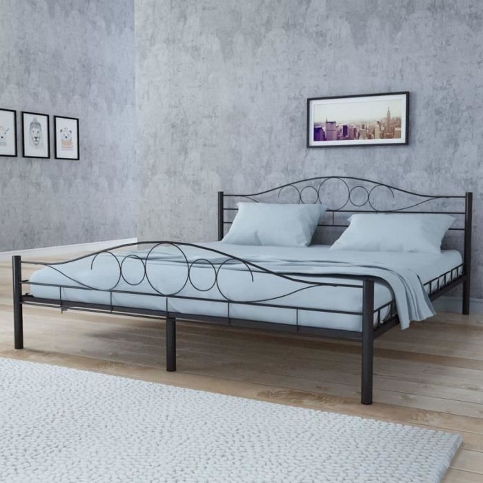 LIT COMPLET - MEUBLE ET SOMMIER ET MATELAS--Lit avec matelas à mémoire ...