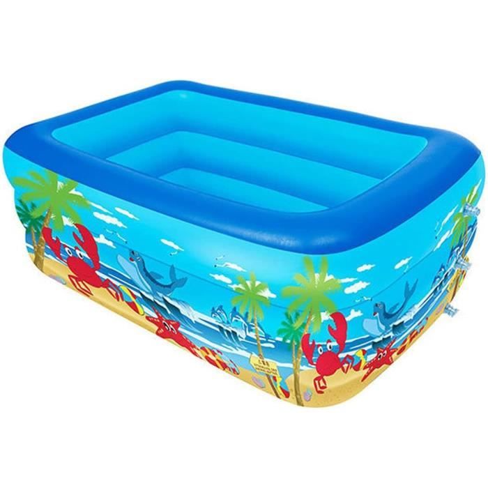Piscine Pour Bébé, Piscine Gonflable Rectangulaire Enfant, Pataugeoire ...