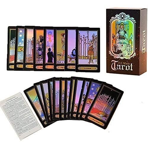 78 Pièces Jeu de Tarot 78 Cartes a Jouer (1 Set) pour Le débutant Deck ...