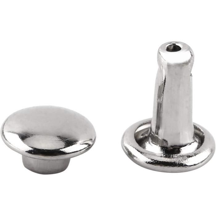 Rivet Anneau Rivets 60 Pièce Bouton Rond De Rivet Rivets en Cuir Rivet ...