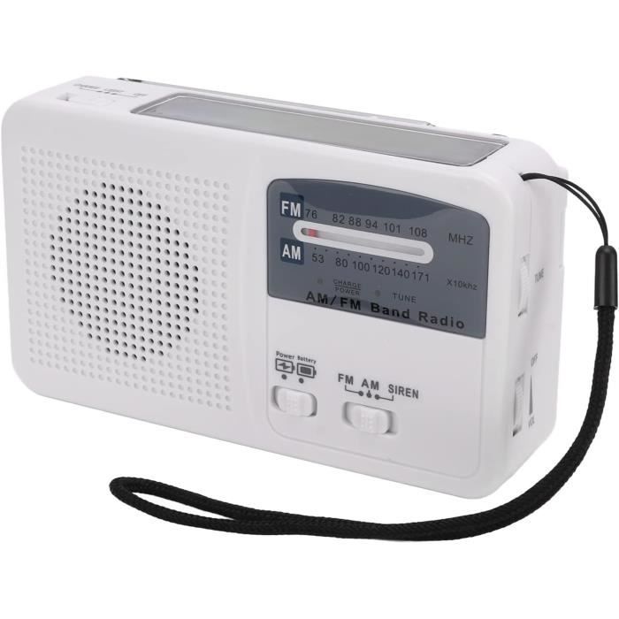Radio Portative Multifonctionnelle Blanche D'Abs Efficace De Radio De ...