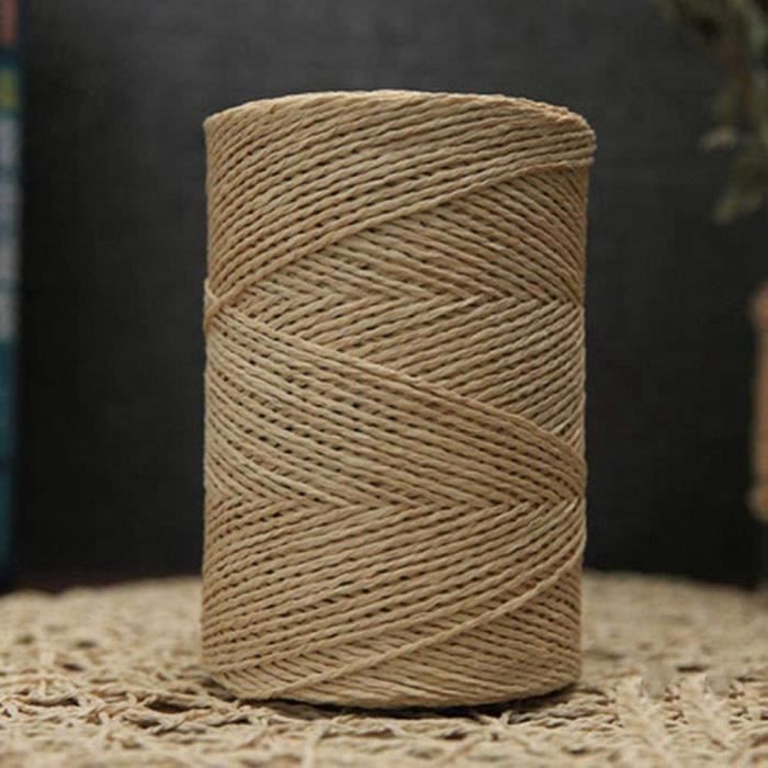 500G - Roll Fil de Raphia à la Main Crochet Papier Corde de Paille Gros ...